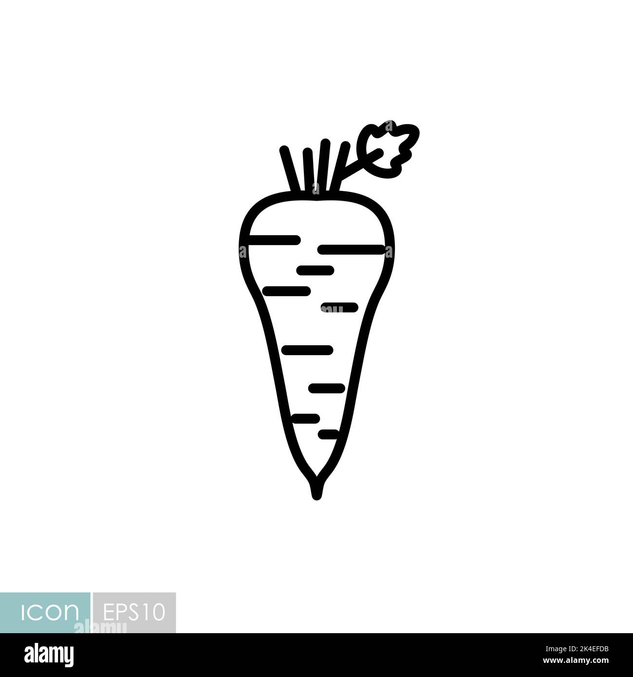 Parsnip root isolated vector icon. Vegetable sign. Graph symbol for ...