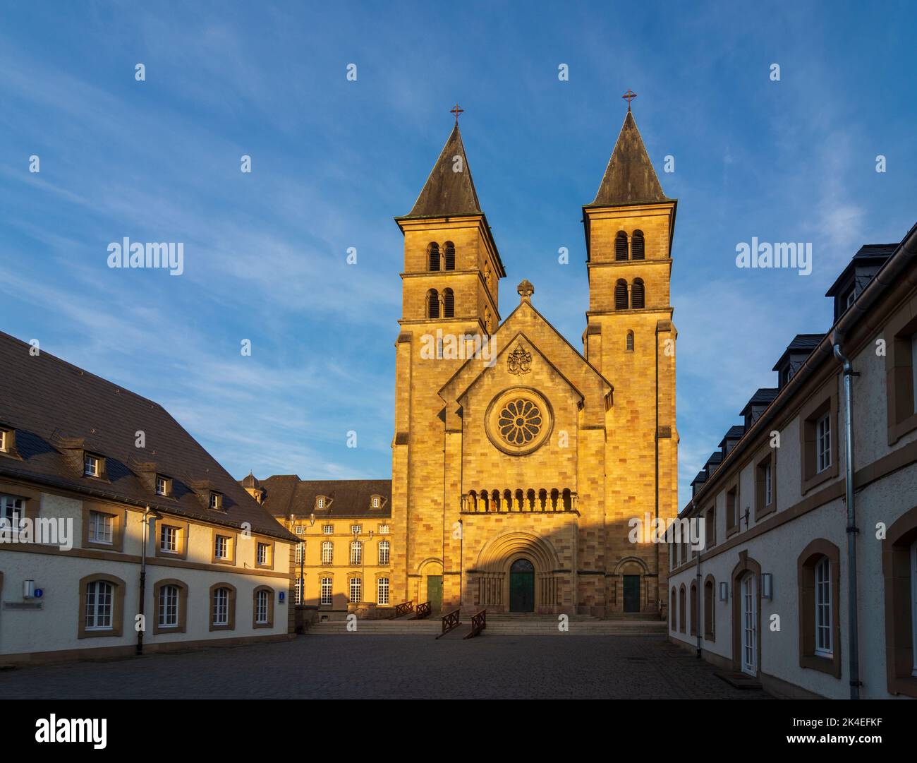 Echternach: Abbey of Echternach, St Willibrord basilica in , Luxembourg ...