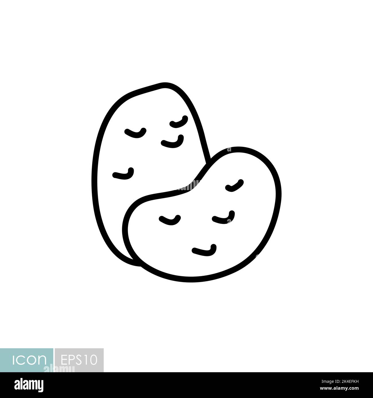 Potatoes isolated vector icon. Vegetable sign. Graph symbol for food ...