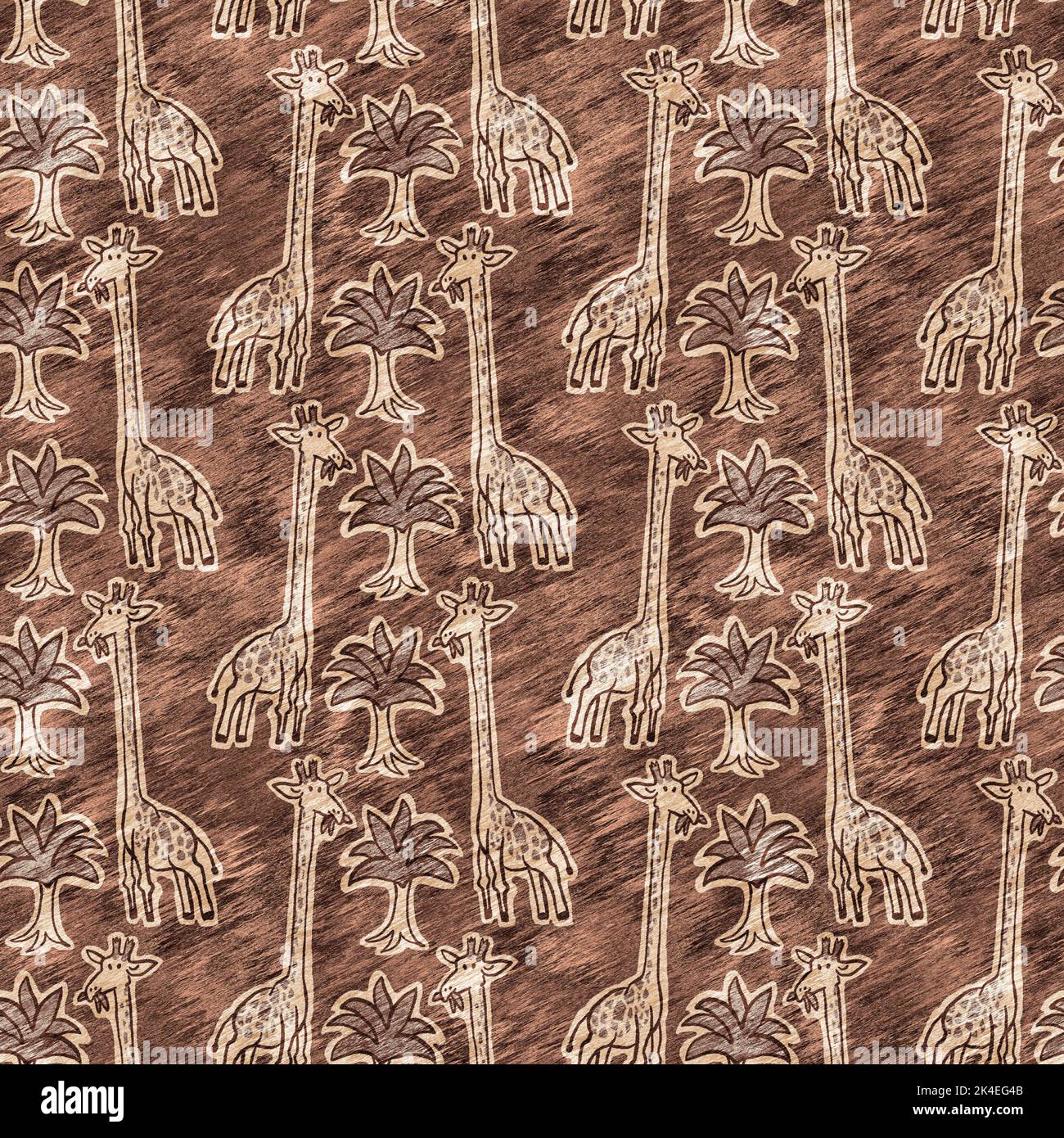 Cute safari wild giraffe animal pattern for babies room decor. Seamless ...