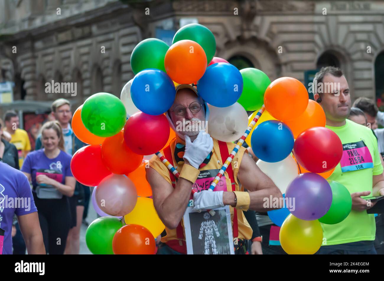 Glasgow, Scotland, UK. 2nd October, 2022. A runner called Crawford ...