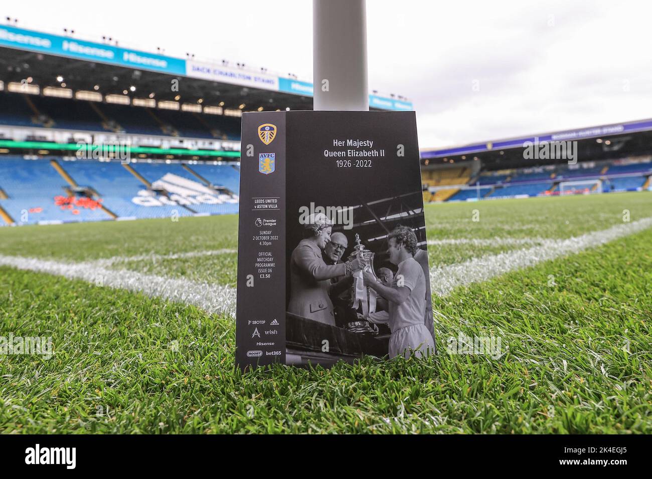 Her Majesty Queen Elizabeth II on the front cover of todays match day ...