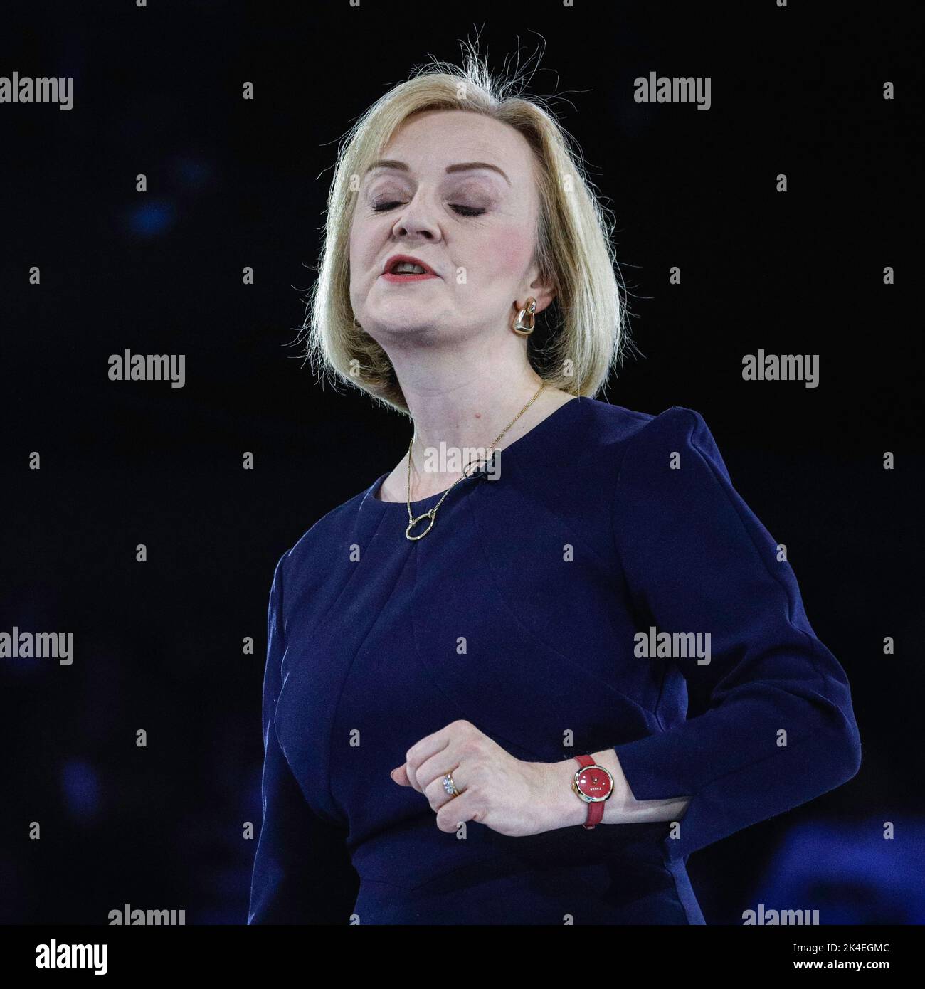 Liz Truss (Elizabeth Truss) MP, British Prime Minister, speaks at final ...