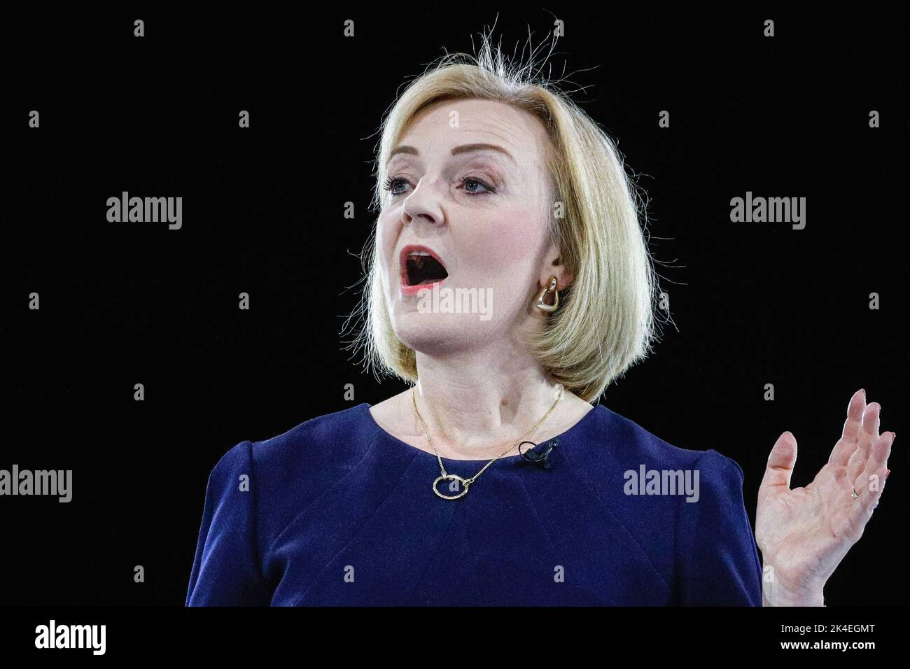 Liz Truss (Elizabeth Truss) MP, British Prime Minister, speaks at final ...
