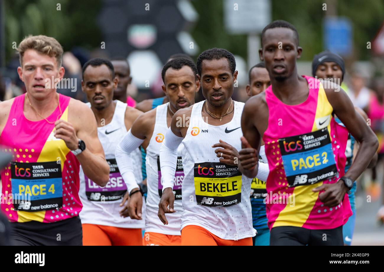 Handout photo issued by TCS London Marathon of Ethiopia's Kenenisa ...