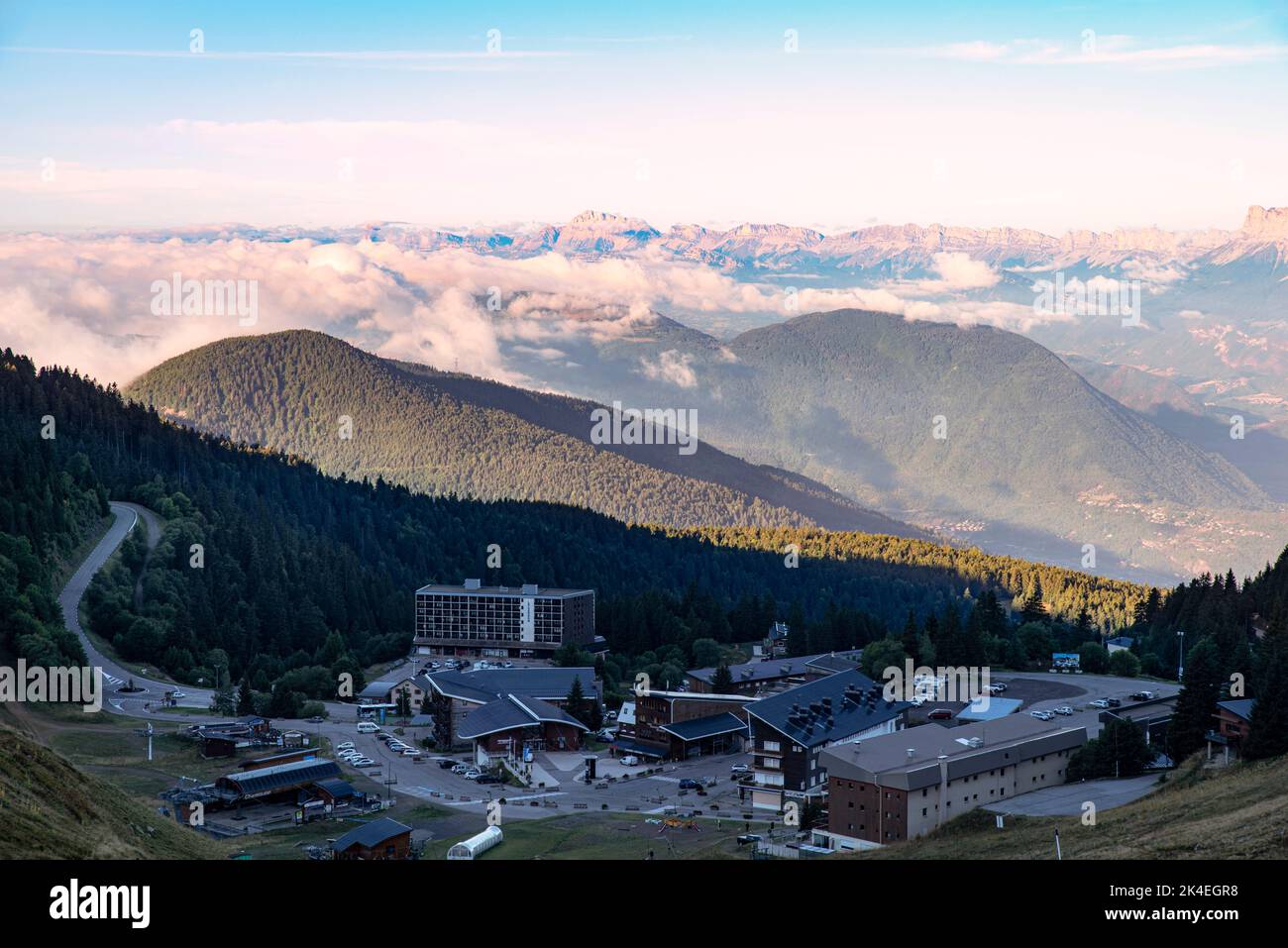 Summer mountain scenery in Chamrousse in the Alps, France Stock Photo ...
