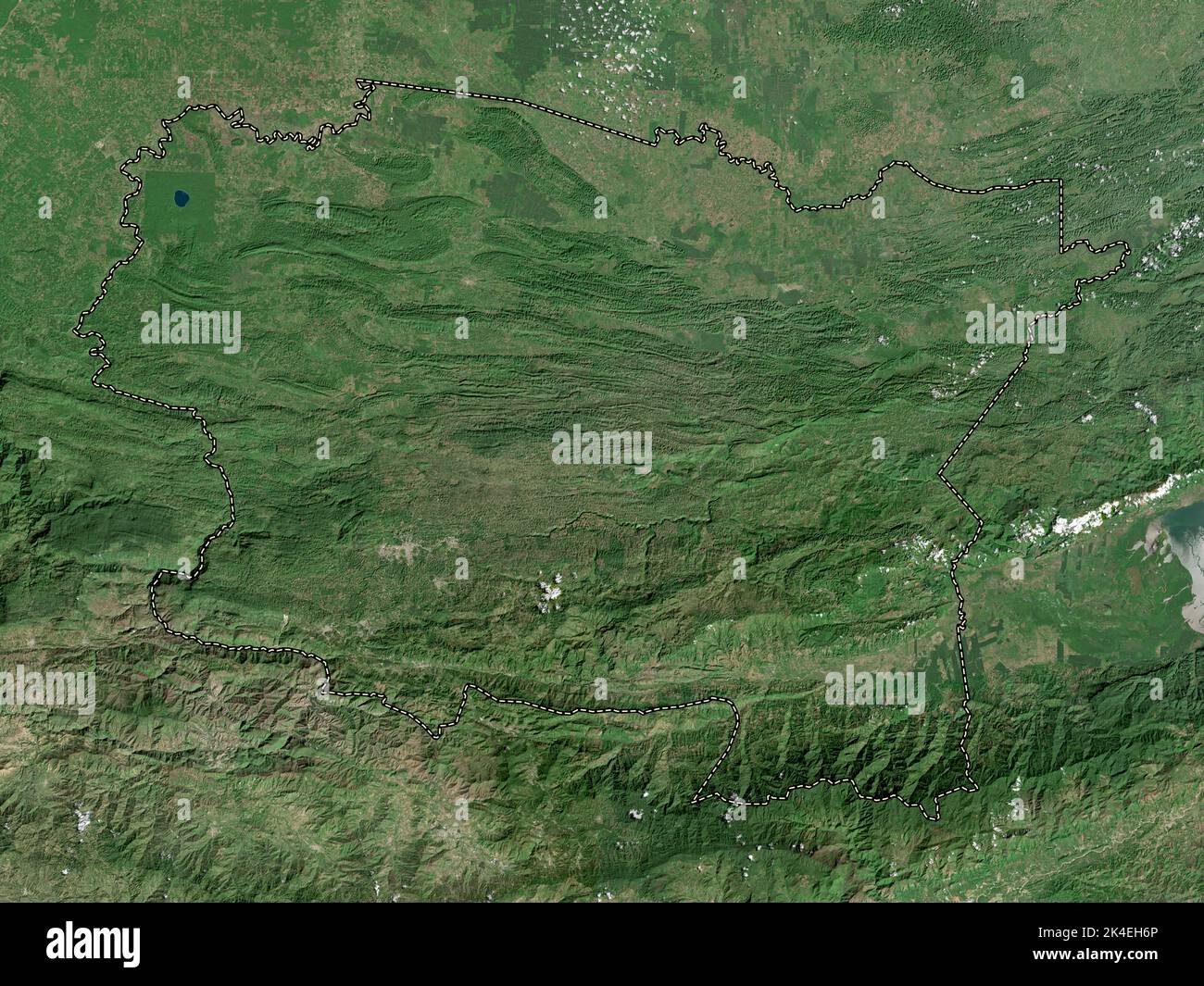 Alta Verapaz, department of Guatemala. High resolution satellite map ...