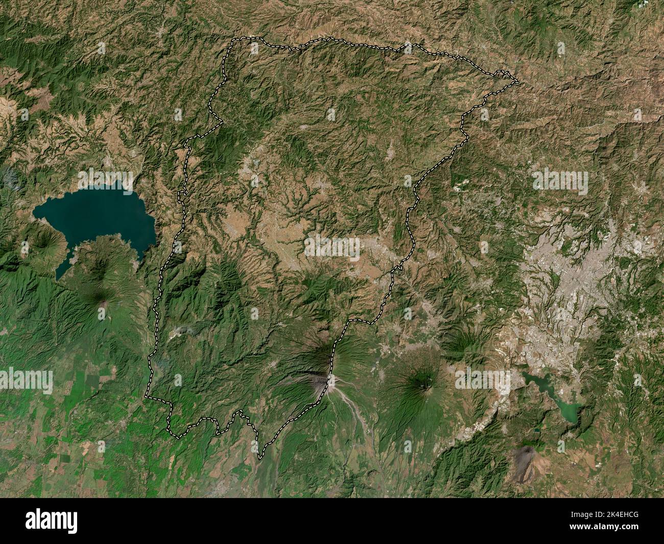 Chimaltenango, department of Guatemala. High resolution satellite map ...