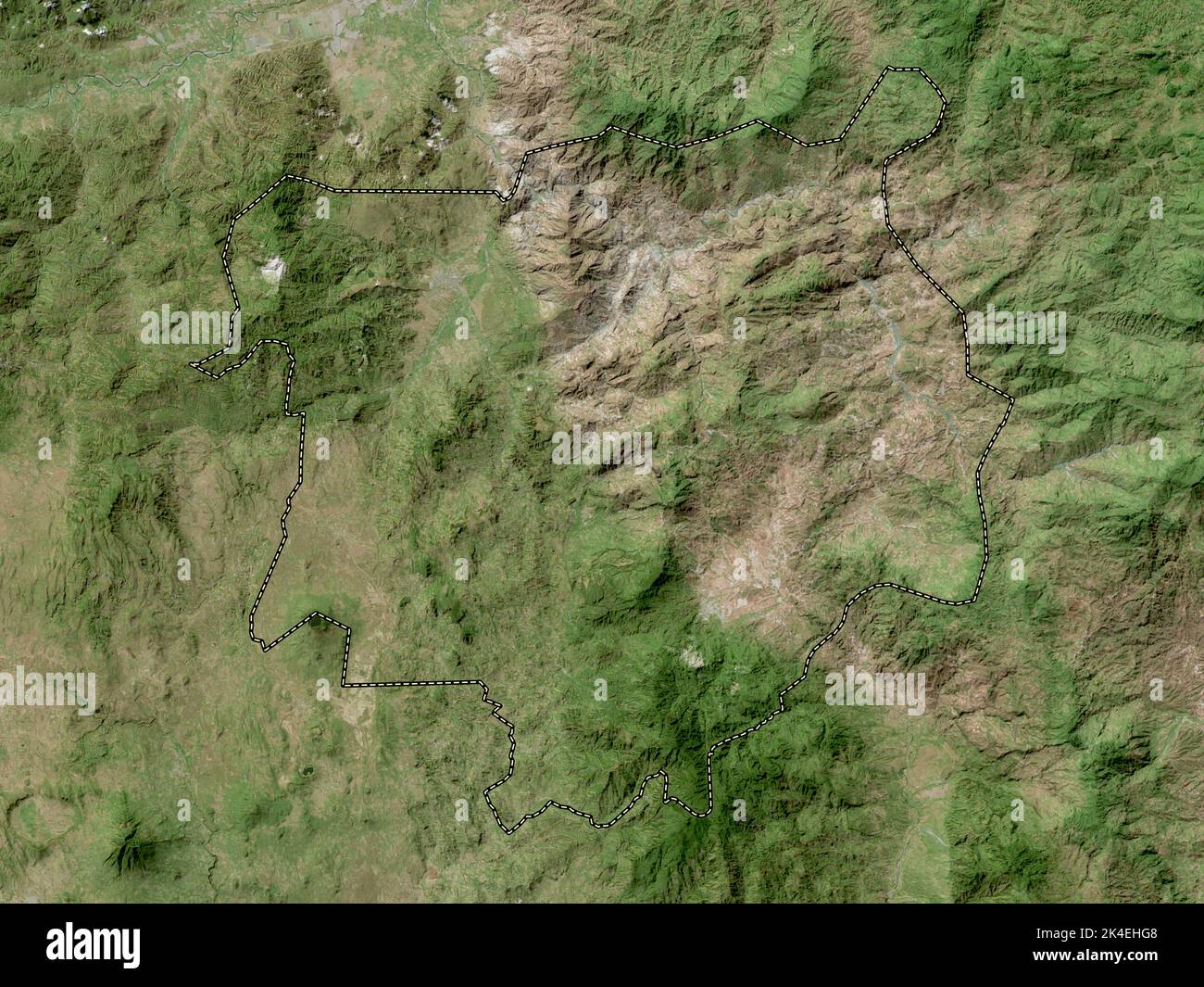 Chiquimula, department of Guatemala. High resolution satellite map ...