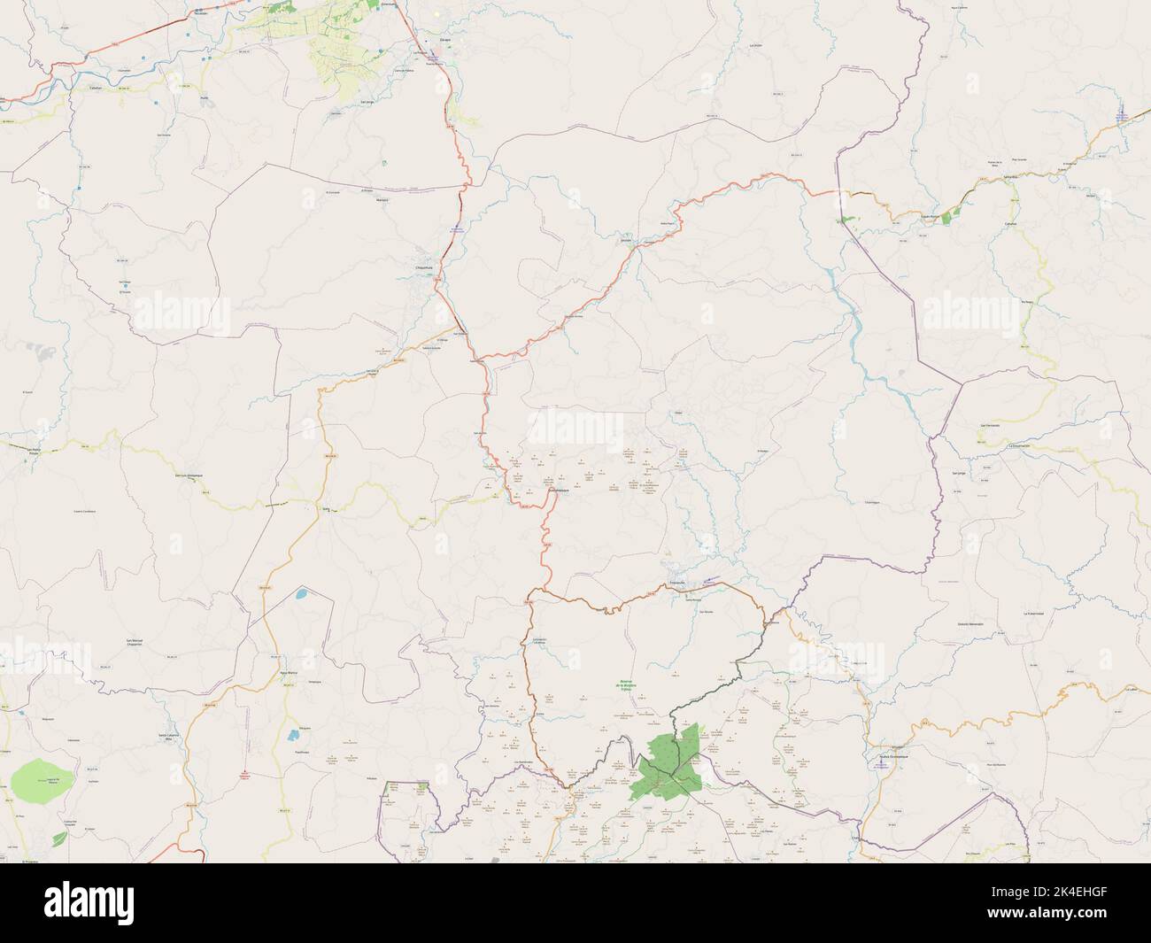 Chiquimula, department of Guatemala. Open Street Map Stock Photo - Alamy