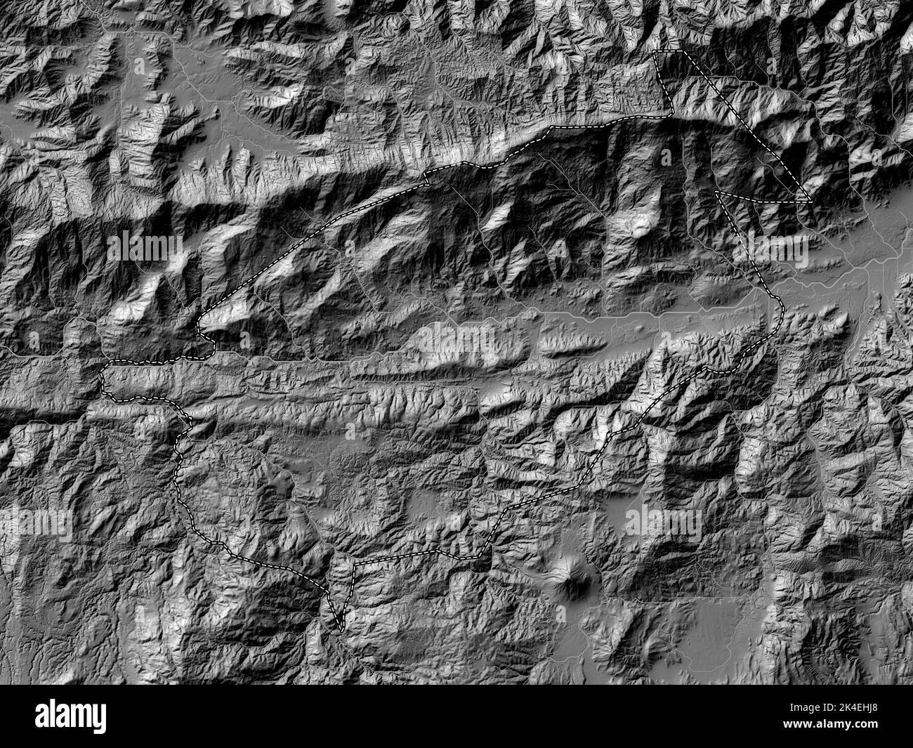 El Progreso, department of Guatemala. Bilevel elevation map with lakes ...