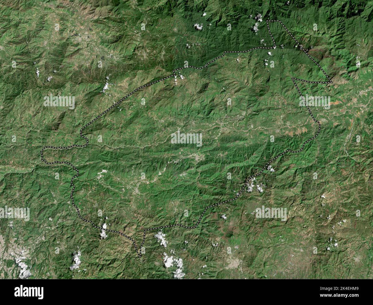 El Progreso, department of Guatemala. High resolution satellite map ...