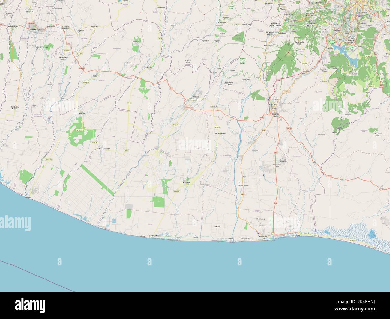 Escuintla, department of Guatemala. Open Street Map Stock Photo - Alamy