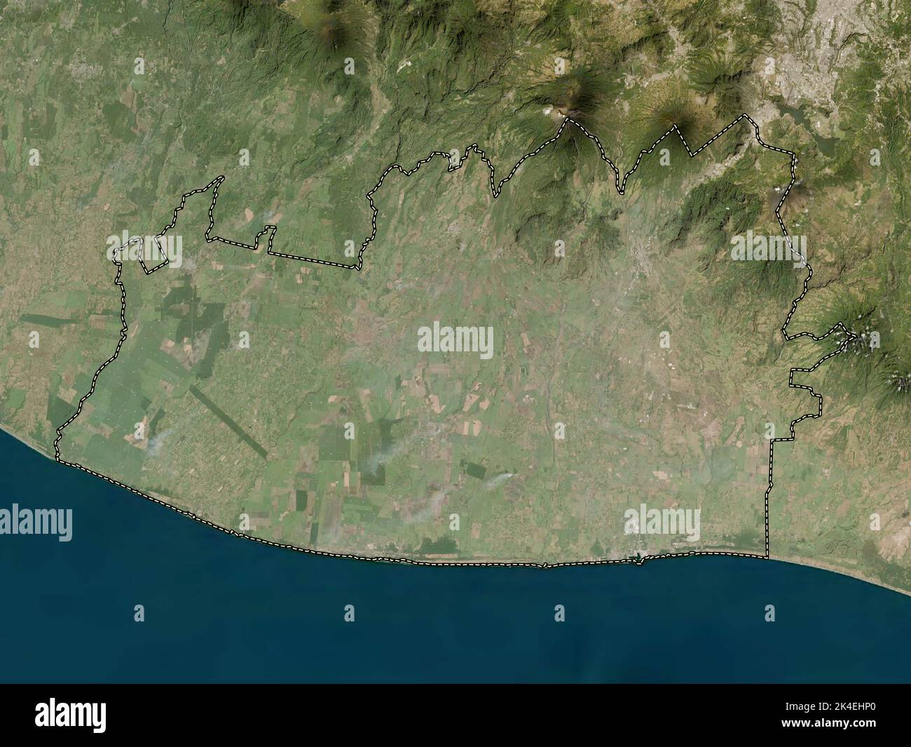 Escuintla, department of Guatemala. Low resolution satellite map Stock ...