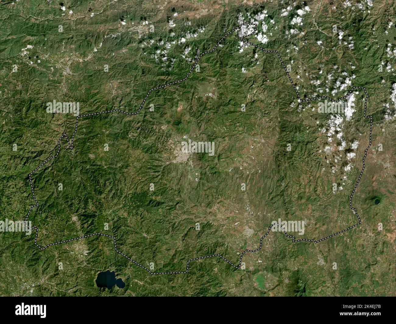 Jalapa, department of Guatemala. High resolution satellite map Stock ...