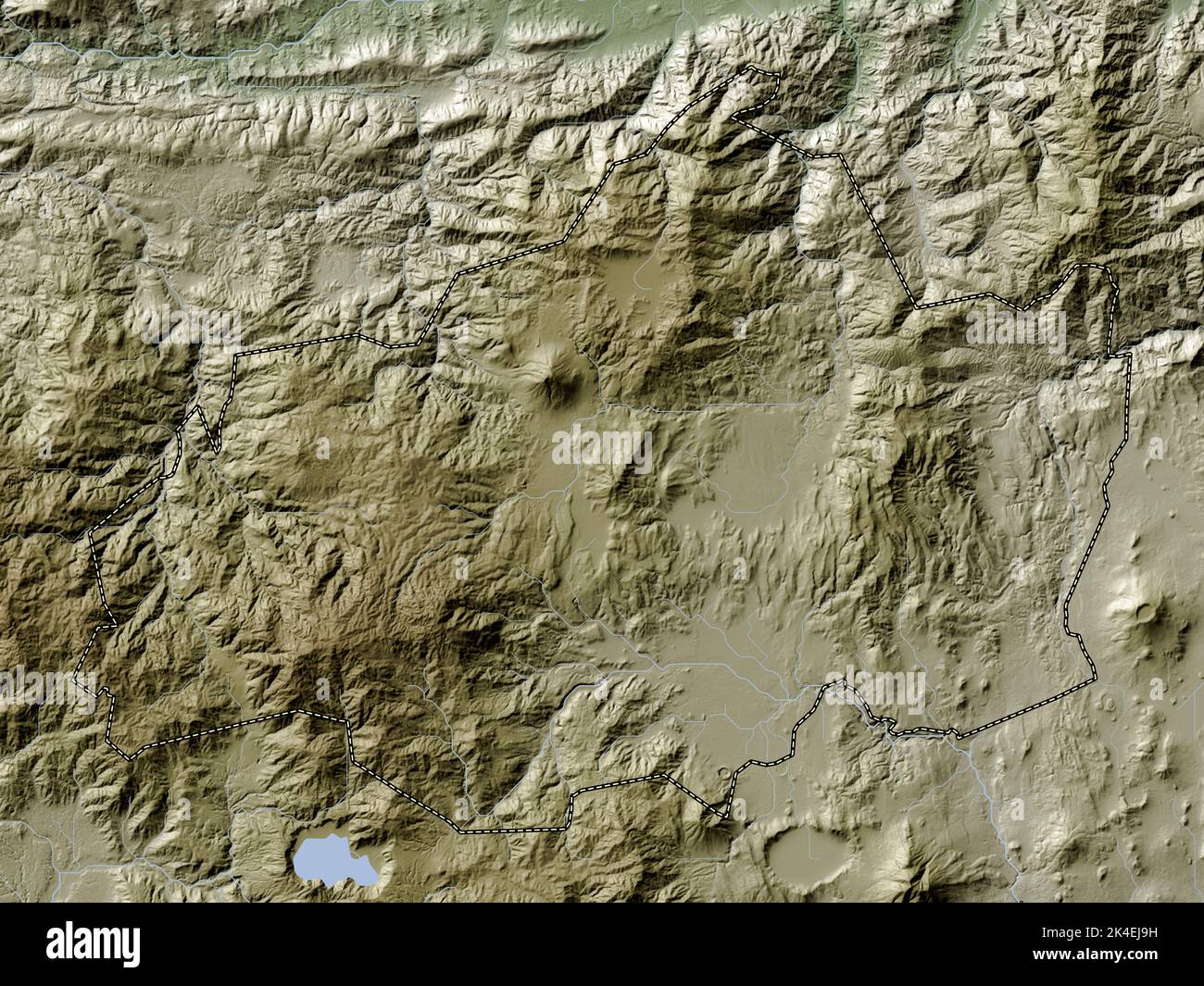 Jalapa, department of Guatemala. Elevation map colored in wiki style ...