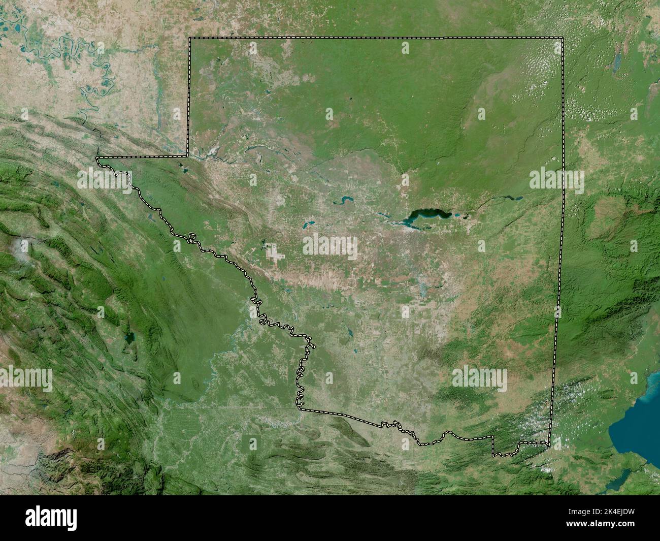 Peten, department of Guatemala. High resolution satellite map Stock ...