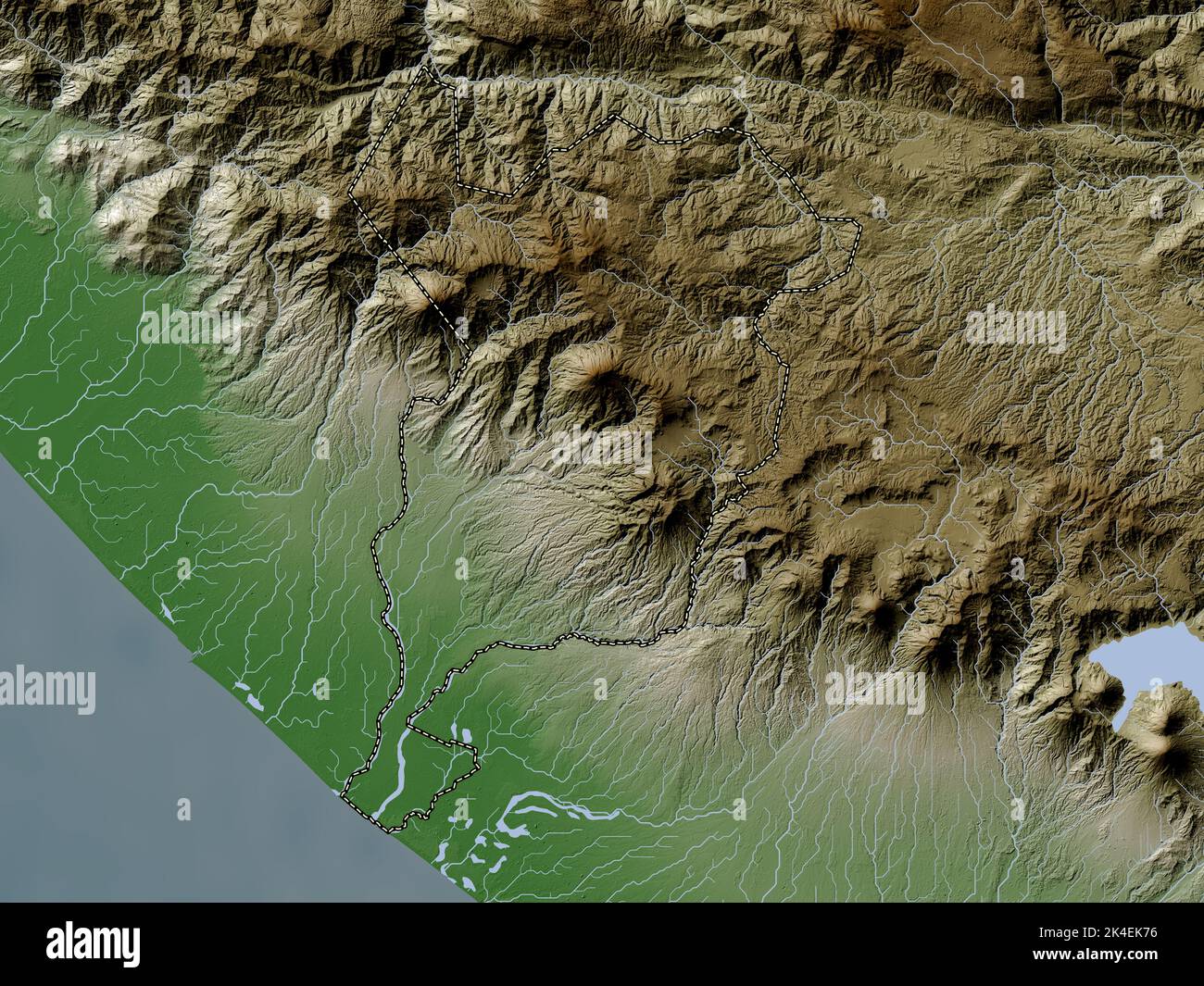 San Marcos, department of Guatemala. Elevation map colored in wiki ...