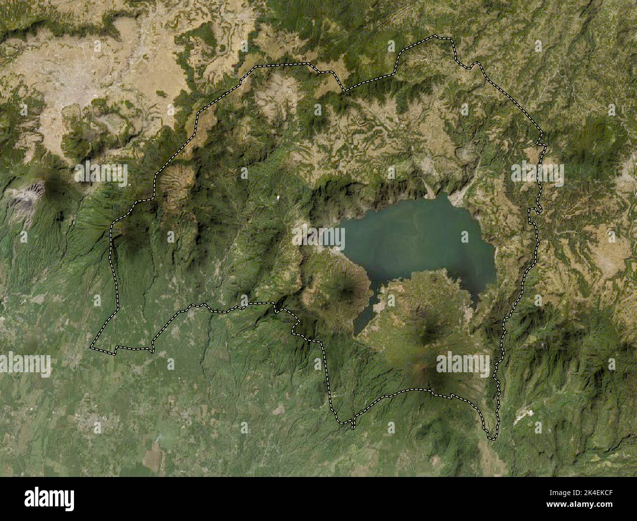 Solola, department of Guatemala. Low resolution satellite map Stock ...