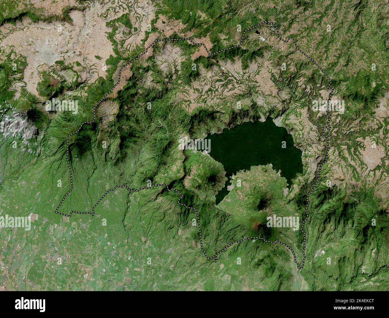 Solola, department of Guatemala. High resolution satellite map Stock ...