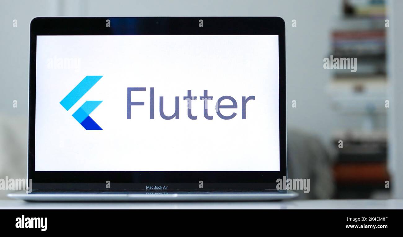 The logo of Google Flutter, an open-source cross-platformsoftware ... The logo of Google Flutter, an open-source cross-platformsoftware ...