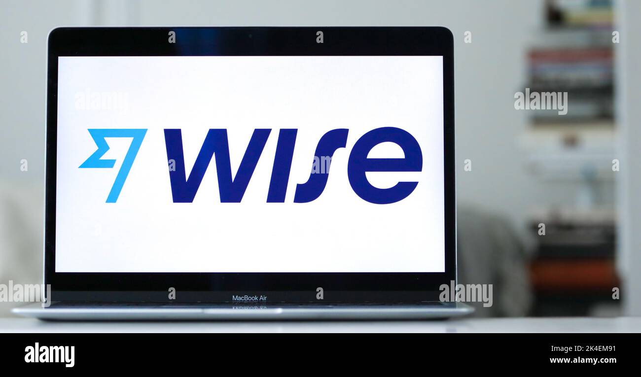 The logo of Wise (Formerly TransferWise) a financial technology and ...