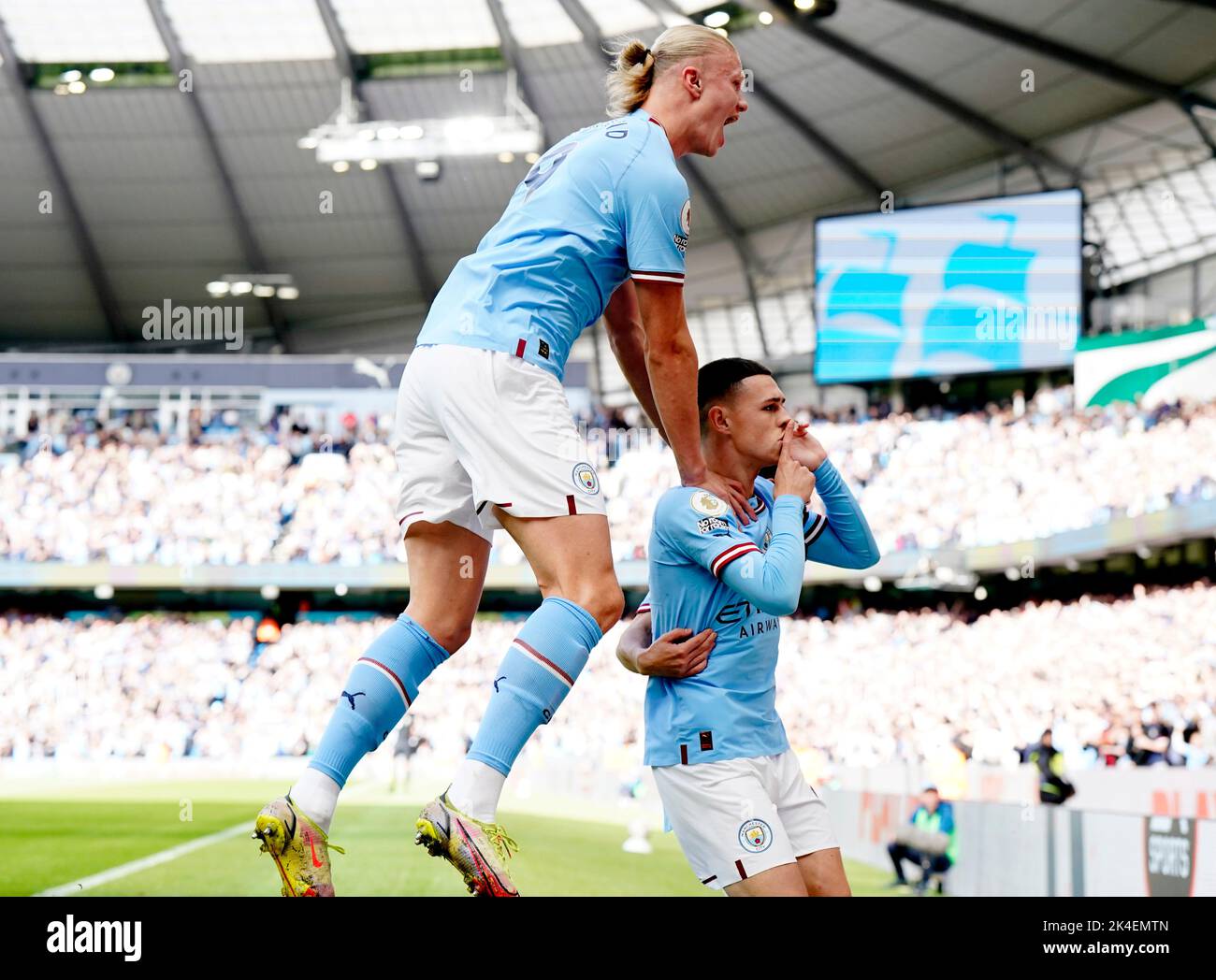 Manchester, England, 2nd October 2022. Phil Foden of Manchester City ...