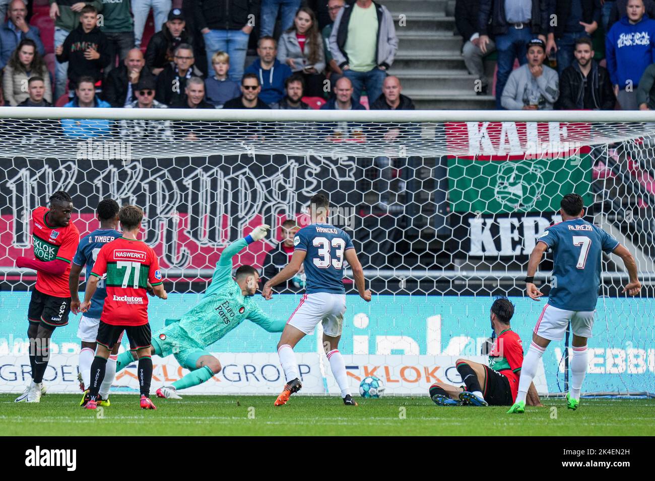 Nijmegen - Ivan Marquez of NEC Nijmegen scores the 1-1 during the match ...