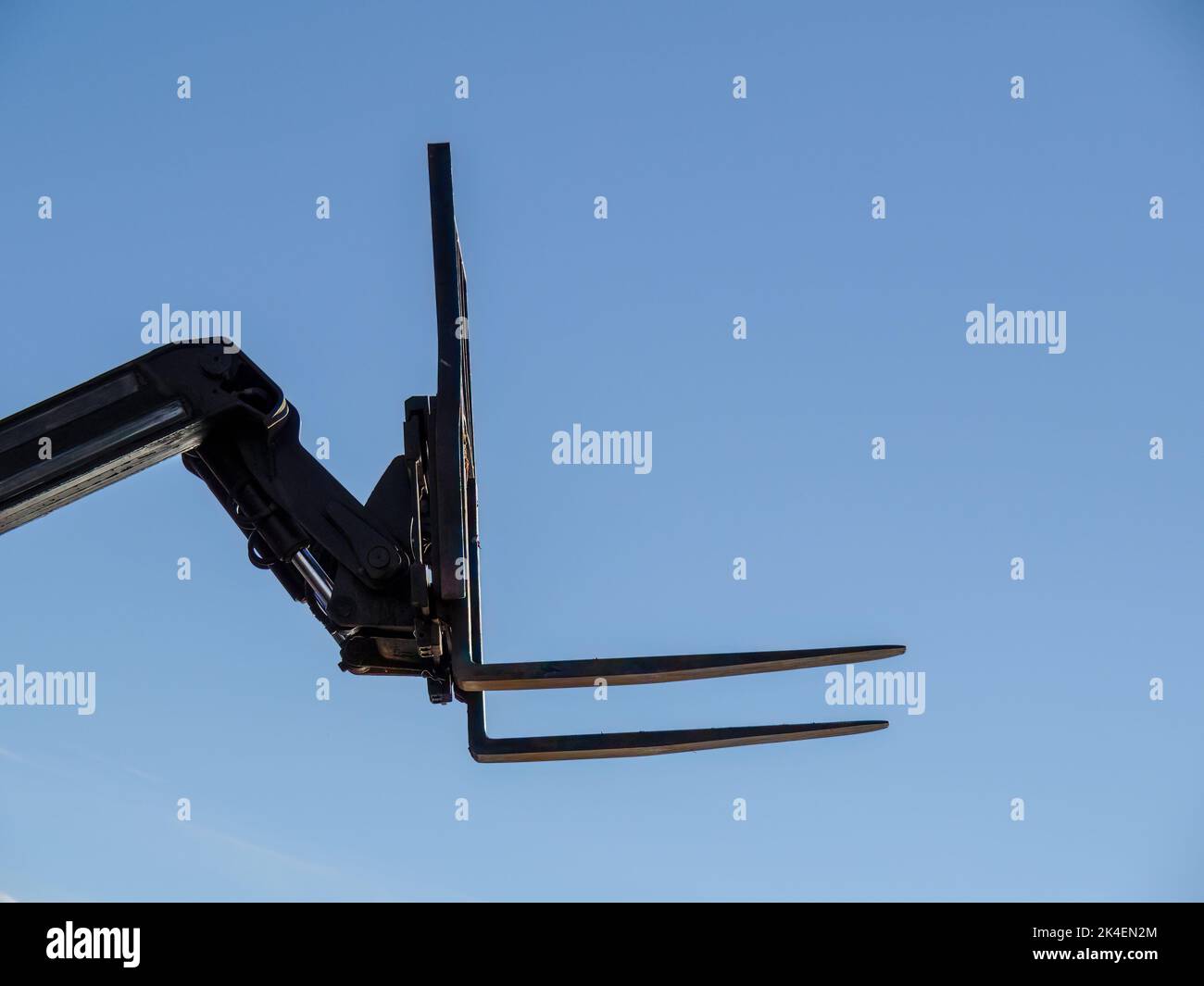 Forklift loader or stacker. Modern technology in industry or ...
