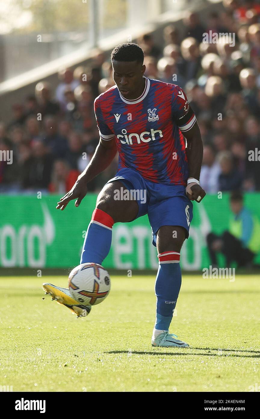 London, UK. 02nd Oct, 2022. Marc Guéhi of Crystal Palace in action ...