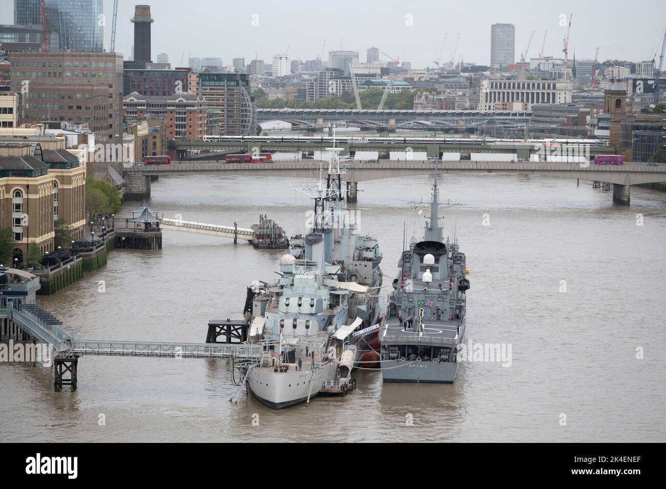 2 October 2022. Brazilian Navy training ship NE Brasil U-27 moored ...