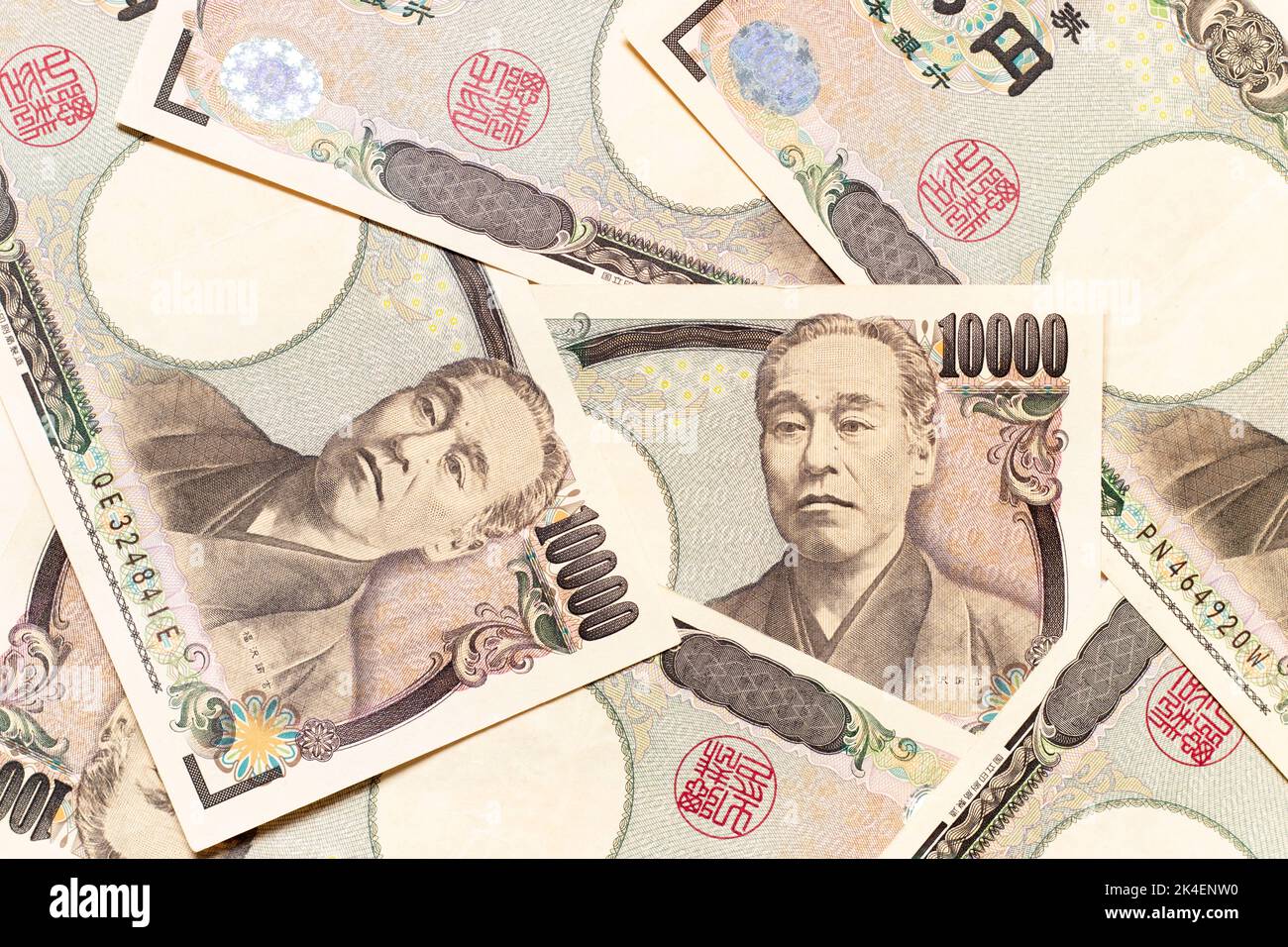 Group of Japanese banknote 10000 yen background Stock Photo - Alamy