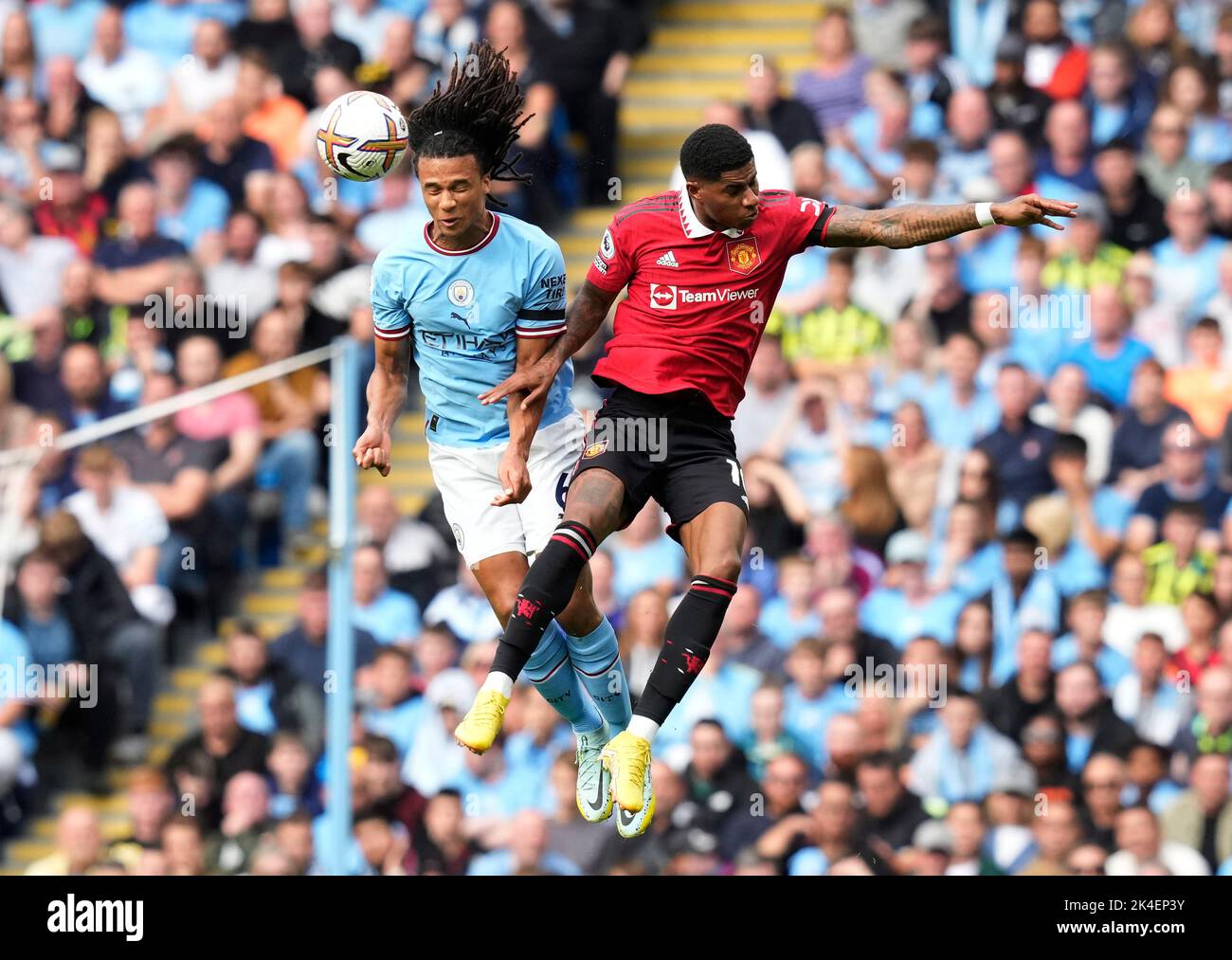 Manchester, England, 2nd October 2022. Nathan Ake of Manchester City ...