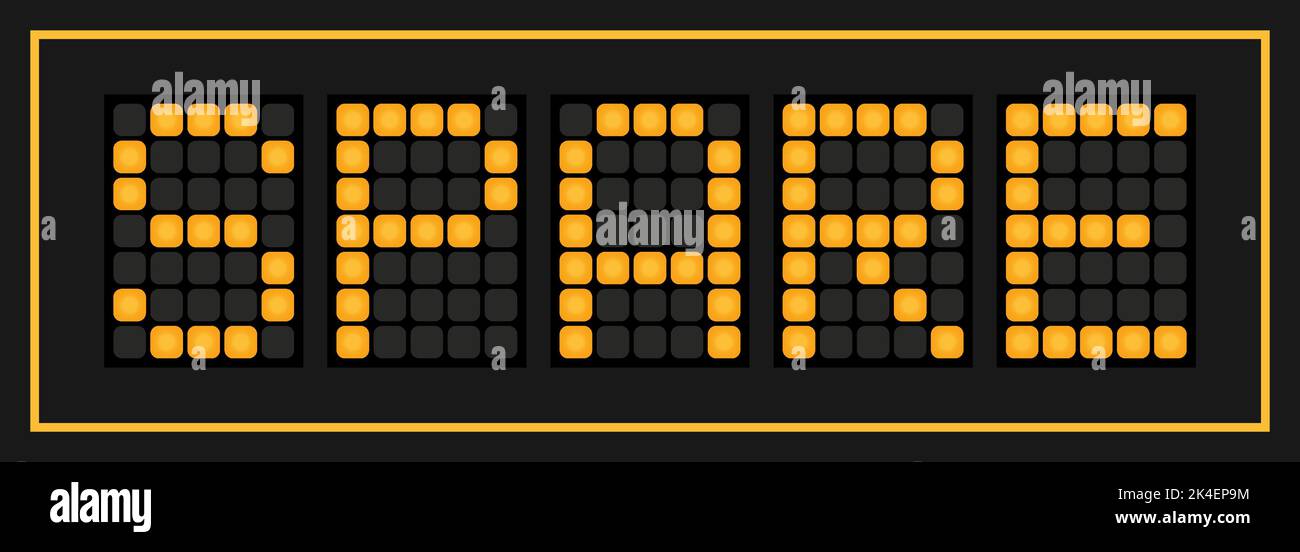 Orange color led banner in word spare on black background Stock Vector ...