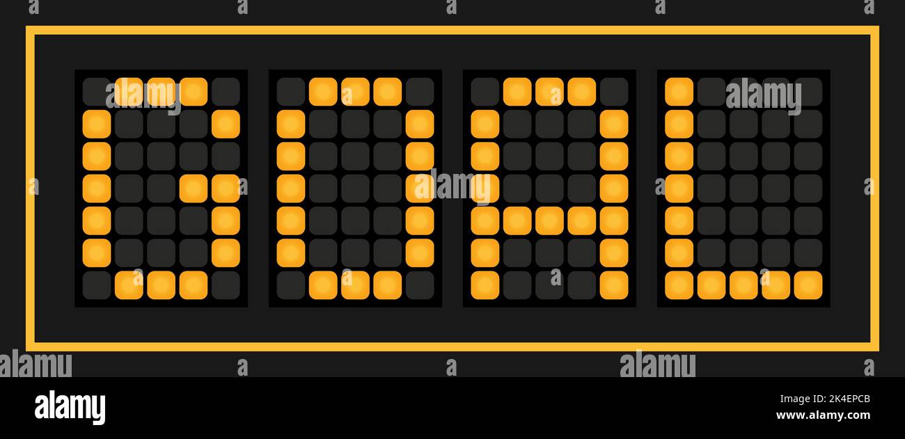 Orange color led banner in word goal on black background Stock Vector ...