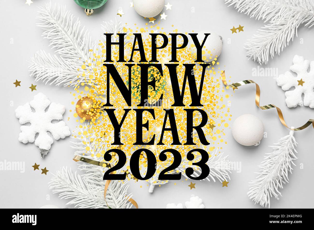 Beautiful 2023 New Year greeting card Stock Photo - Alamy
