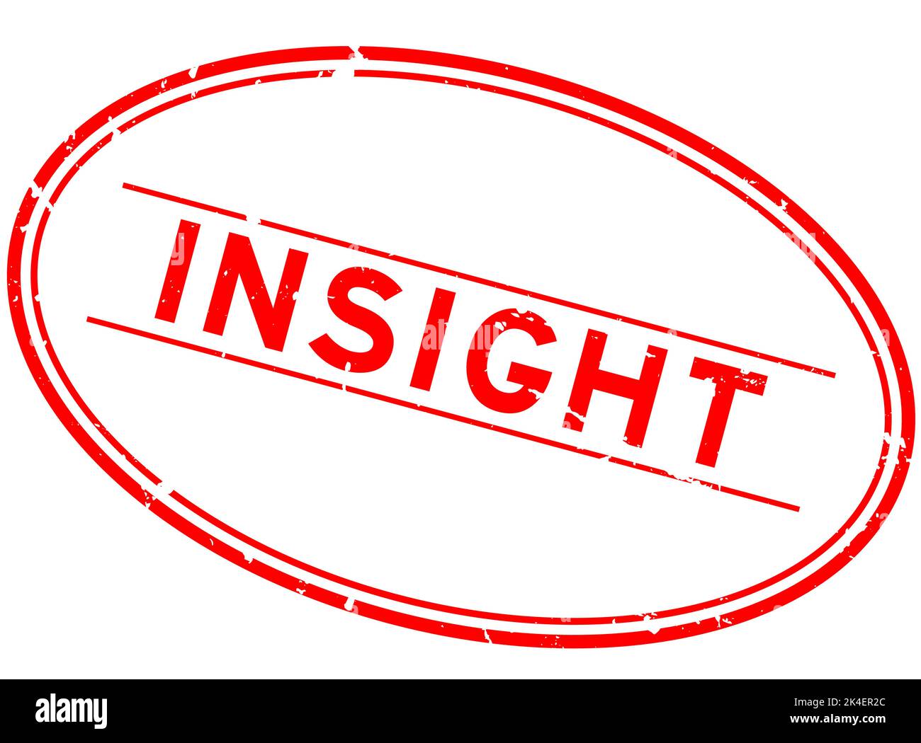 Grunge red insight word oval rubber seal stamp on white background ...