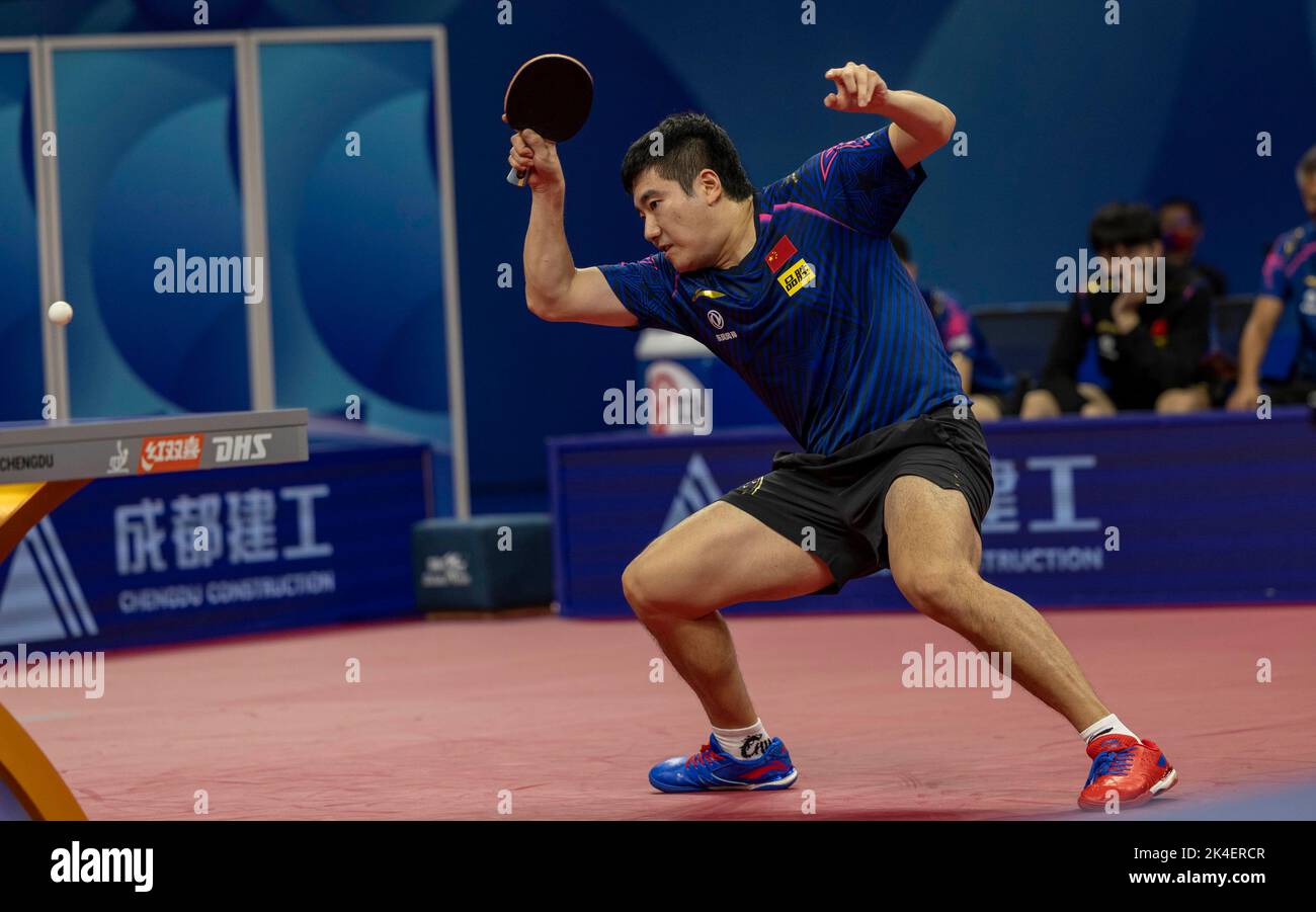 CHENGDU, CHINA - OCTOBER 2, 2022 - Liang Jingkun of China competes ...