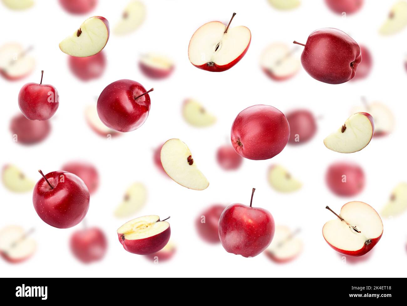 Flying apple sliced red apple hi-res stock photography and images - Alamy