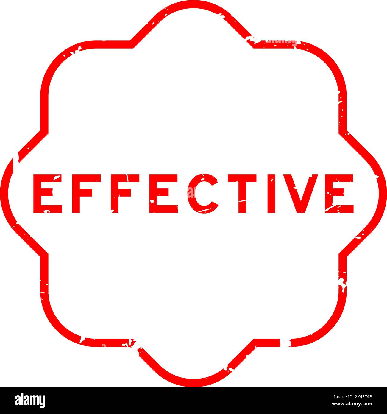 Grunge red effective word rubber seal stamp on white background Stock ...