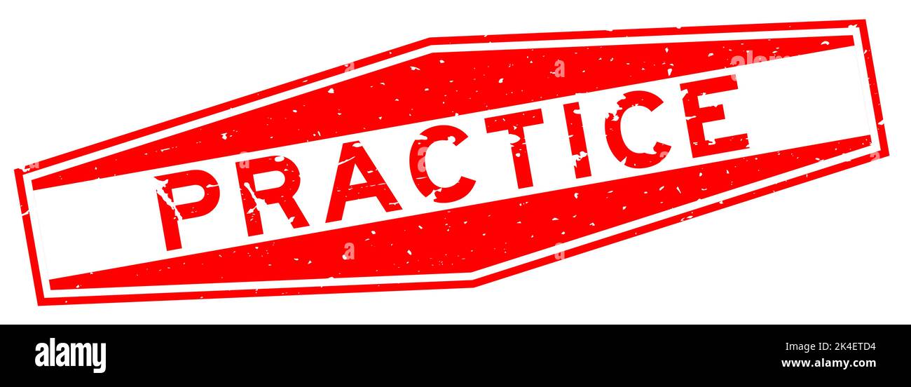 Grunge red practice word hexagon rubber seal stamp on white background Stock Vector Image & Art ...