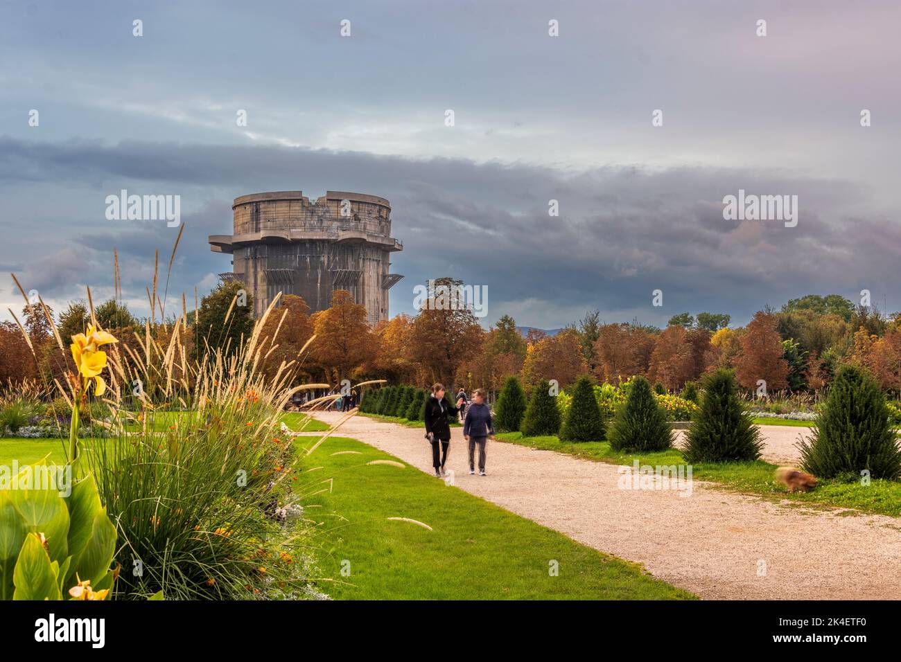 Wien, Vienna: flak tower in park Augarten in 02. Leopoldstadt, Wien ...
