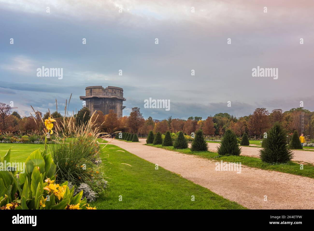 Flak tower in park augarten hi-res stock photography and images - Alamy