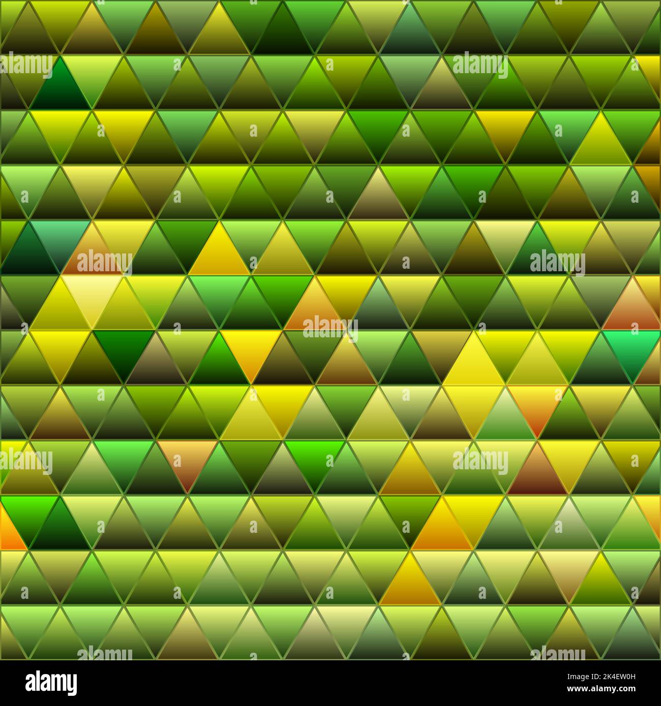 abstract vector stained-glass triangle mosaic background - green and ...