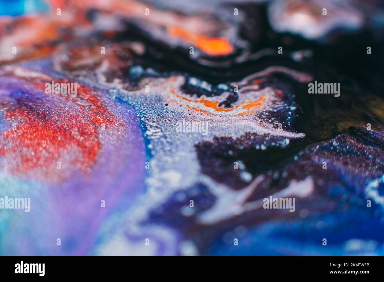 abstract art piece ink paint blend Colorful background Stock Photo - Alamy