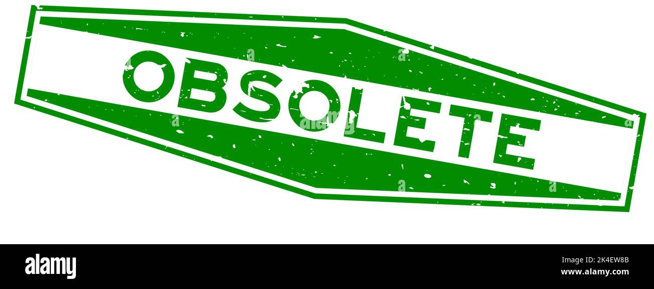 Grunge green obsolete word hexagon rubber seal stamp on white background Stock Vector Image ...