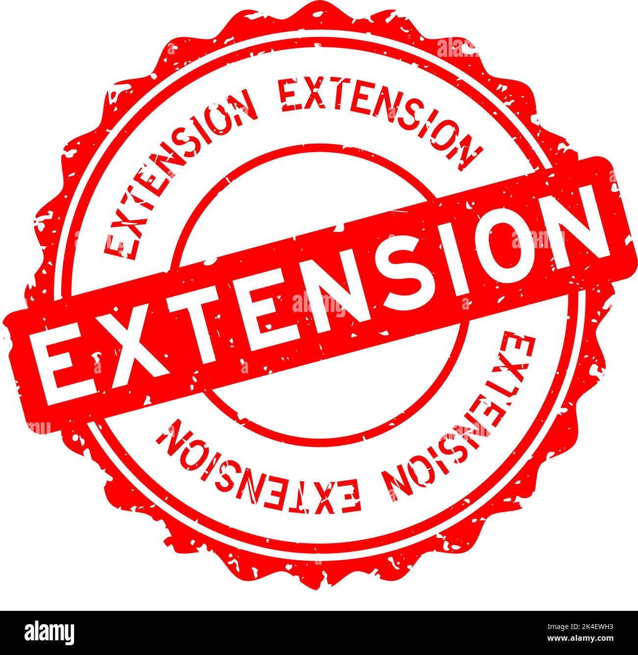Grunge red extension word round rubber seal stamp on white background Stock Vector Image & Art ...