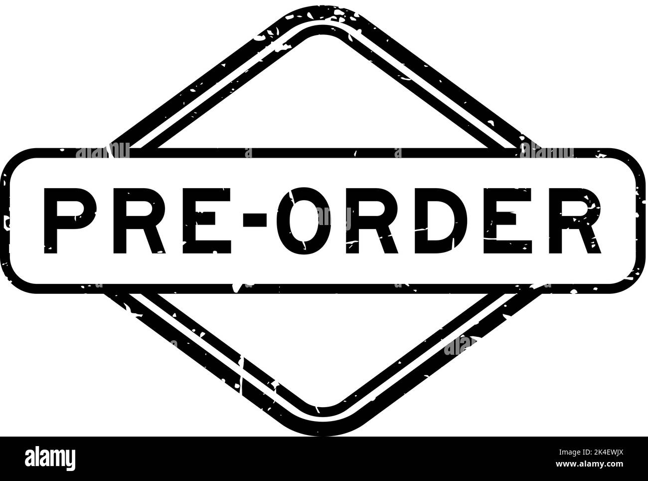 Grunge black pre-order word rubber seal stamp on white background Stock ...