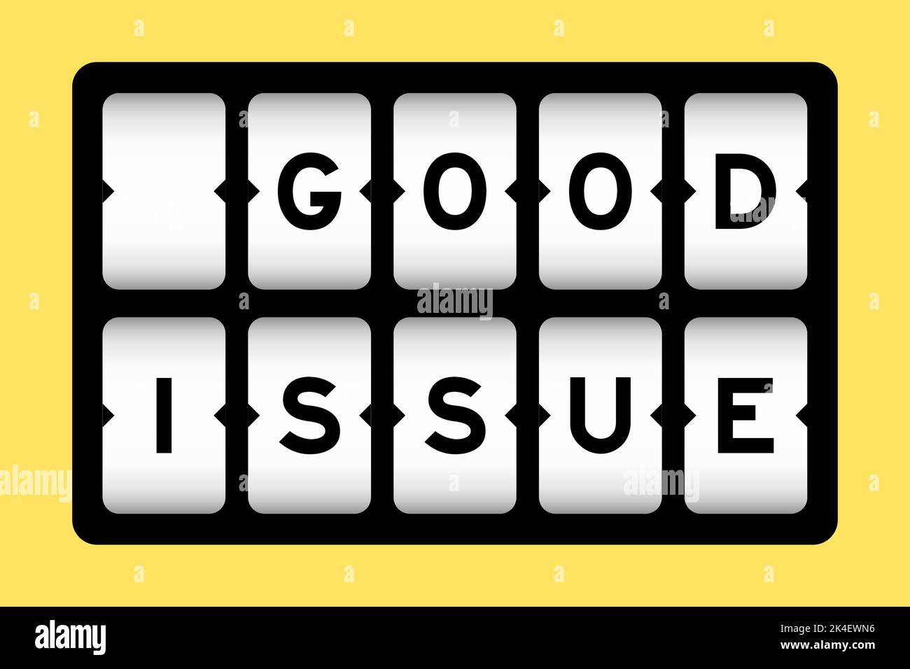 Black color in word good issue on slot banner with yellow color ...