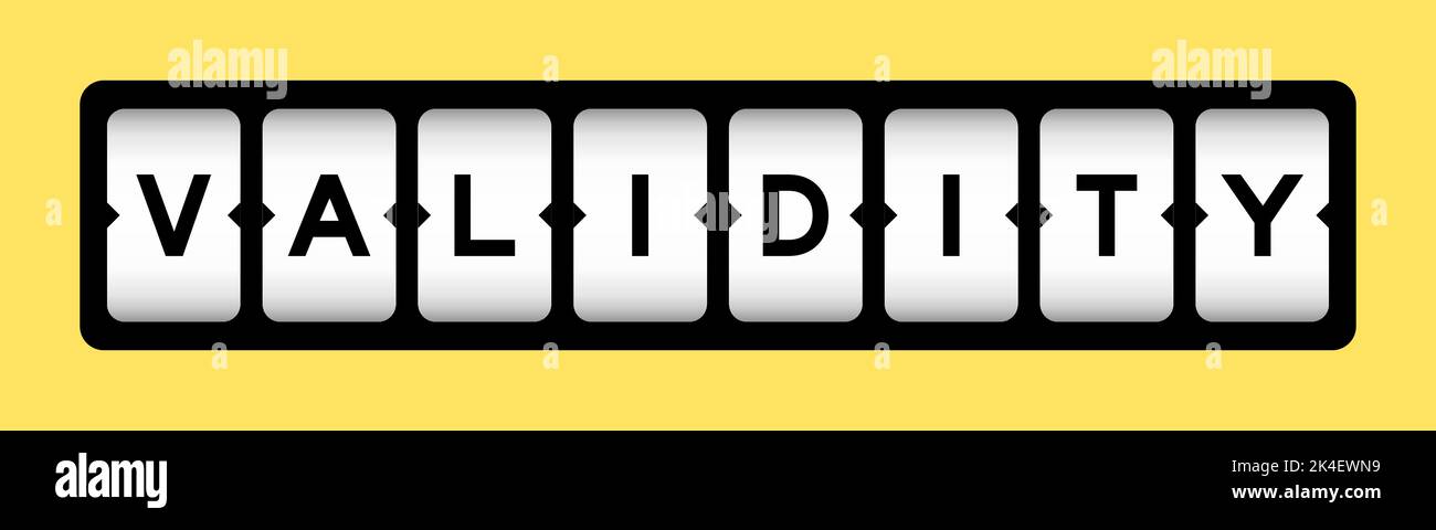 Black color in word validity on slot banner with yellow color ...